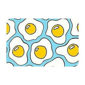 vbfofbv bathroom rugs absorbent bath mats for bathroom kitchen bath rugs indoor outdoor area rugs, cartoon poached egg