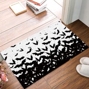 door mat for bedroom decor, halloween bats floor mats, holiday rugs for living room, absorbent non-slip bathroom rugs home decor kitchen mat area rug 18x30 inch