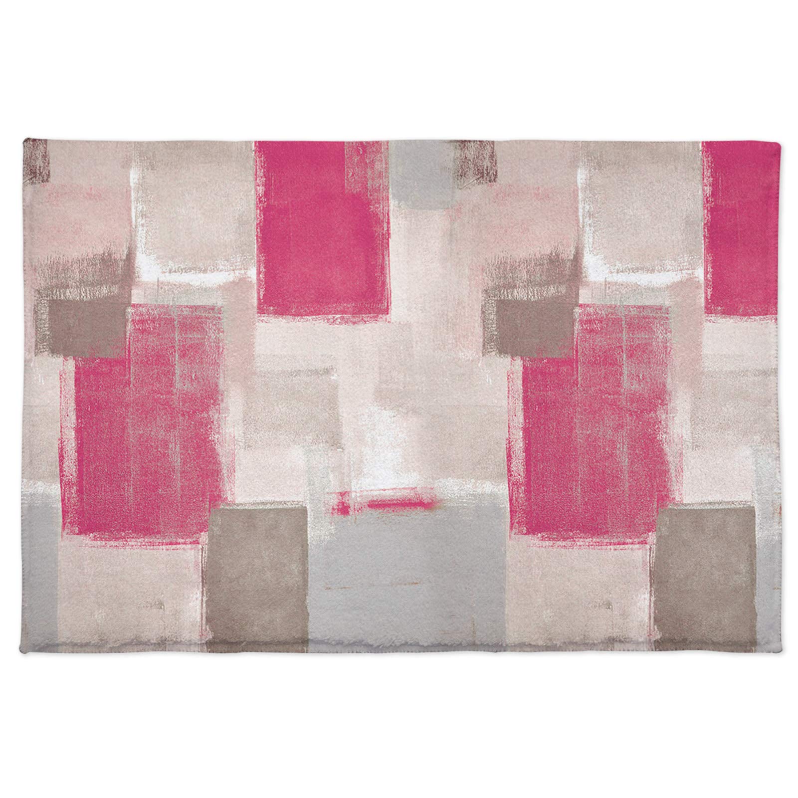 Door mat Floor Door Mats Carpet Geometric Pink Grey Gradient,Non Slip Super Soft Bath Rugs Oil Painting Abstract Art,gy Fuzzy Area Rug for Kitchen/Bathroom/Bedroom/Living Room Decor 18x30In