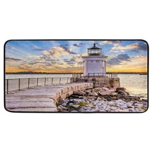 zhimi kitchen rug anti fatigue ﻿portland breakwater light kitchen floor mat standing runner long carpet non-slip laundry rug rectangle entryway mat 39 x 20 inch