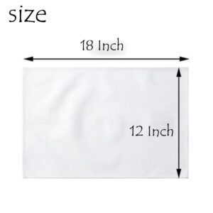 Sublimation Blank White Placemats Wedding Party Linen Placemat Dining Table Place Mat for Kitchen Table Set of 8