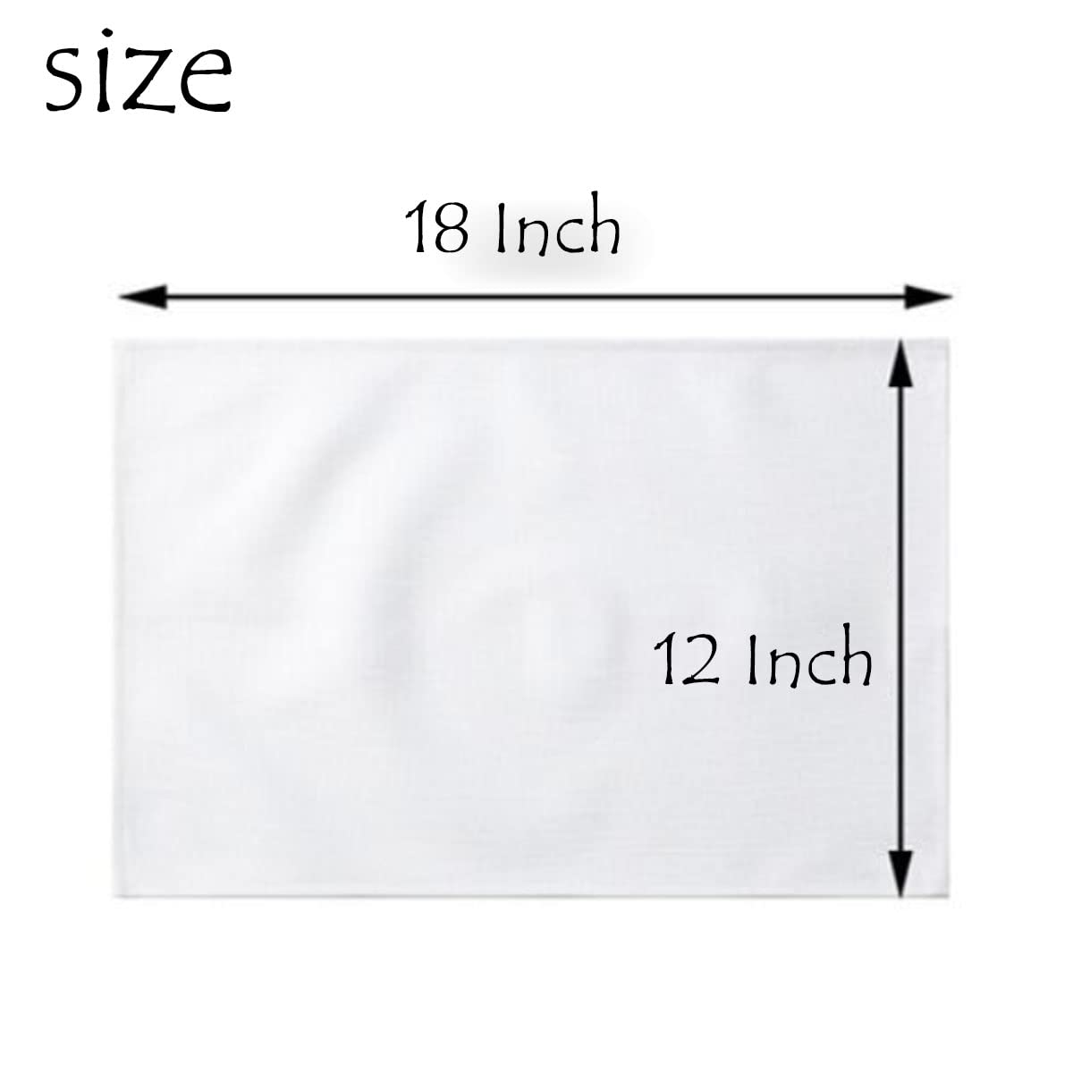 Sublimation Blank White Placemats Wedding Party Linen Placemat Dining Table Place Mat for Kitchen Table Set of 8