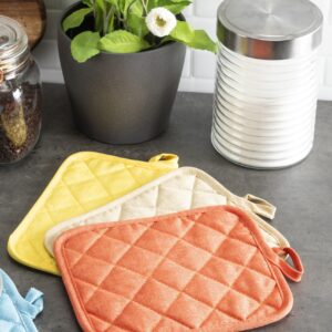 American Linen 8 Pack Pot Holders, Hot Pads, Table Pads for Kitchen and Dining Table, Non Slip Heat Resistant Hot Pot Holder Set (Multi)