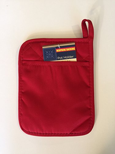 This (Red) Kitchen Starter Set Has Oven Mitts, Pot Holders, Kitchen Towels, Micro-Scrubber Dish Cloths, A Drying Mat, a Refrigerator Magnet Filled With Kitchen Safety Tips and more.