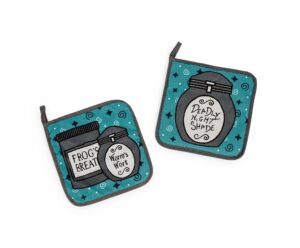 the nightmare before christmas jack and sally kitchen pot holders | set of 2