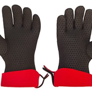 Cuisipro KitchenGrips FLXaPrene Red & Black Chef’s Gloves - Set of 2 | Small