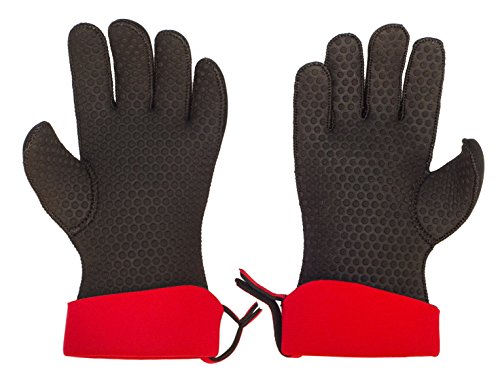 Cuisipro KitchenGrips FLXaPrene Red & Black Chef’s Gloves - Set of 2 | Small