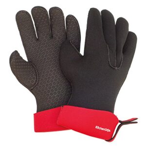 Cuisipro KitchenGrips FLXaPrene Red & Black Chef’s Gloves - Set of 2 | Small