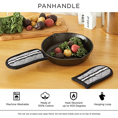 DII Double Strip Chef Kitchen Cooking & Baking Collection, Pan Handle Set, 6x3, Barn Red, 3 Piece