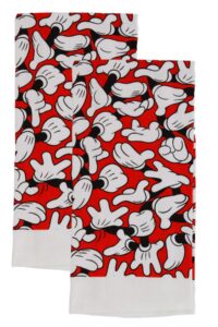 disney 100% cotton kitchen towels, 2pk, perfect for drying dishes & hands, absorbent, light weight, and adorable