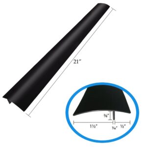 2 X Silicone Stove Gap Cover | Counter Top Stove Fills Gap Between Countertop and Stove | Seals Spills Between Stovetops, Washing Machines, Tables and more - Glossy Black