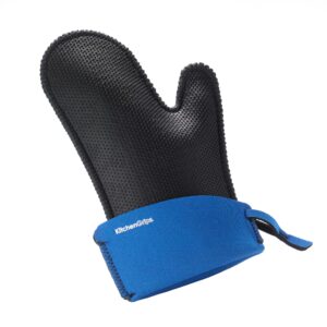 kitchen grips chef's mitt, large, blueberry/black