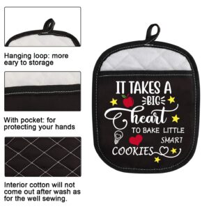 Oven Pads Pot Holder with Pocket for Teacher It Takes A Big Heart to Bake Little Smart Cookies (Bake Little Smart Cookies)