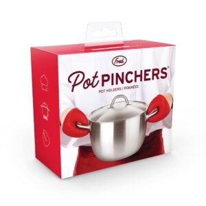 Genuine Fred Pot Pinchers Silicone Pot Holders,Red