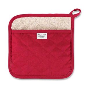 williams-sonoma kitchen potholder, claret red