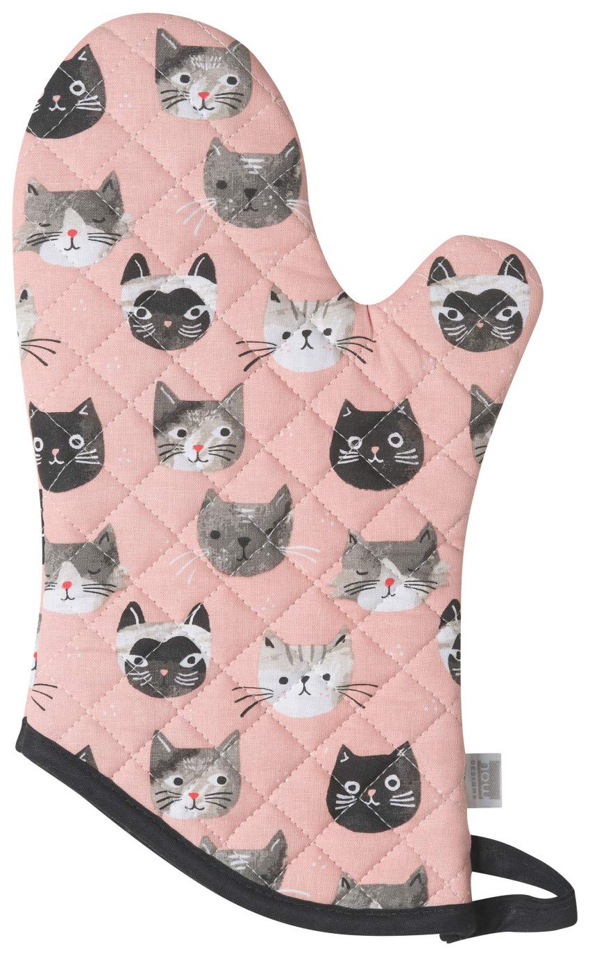 Now Designs, Set of Two, Basic Oven Mitt, Cats Meow, 2 Count