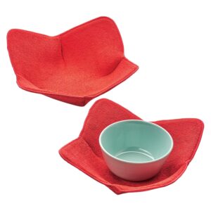 Kitchen Plate Hugger for Microwave| Hot Pads for Microwaves | Microwave Oven Mitt | Bowl Cozy | Food Huggers | Microwave Plate and Bowl Huggers | 2 Pack