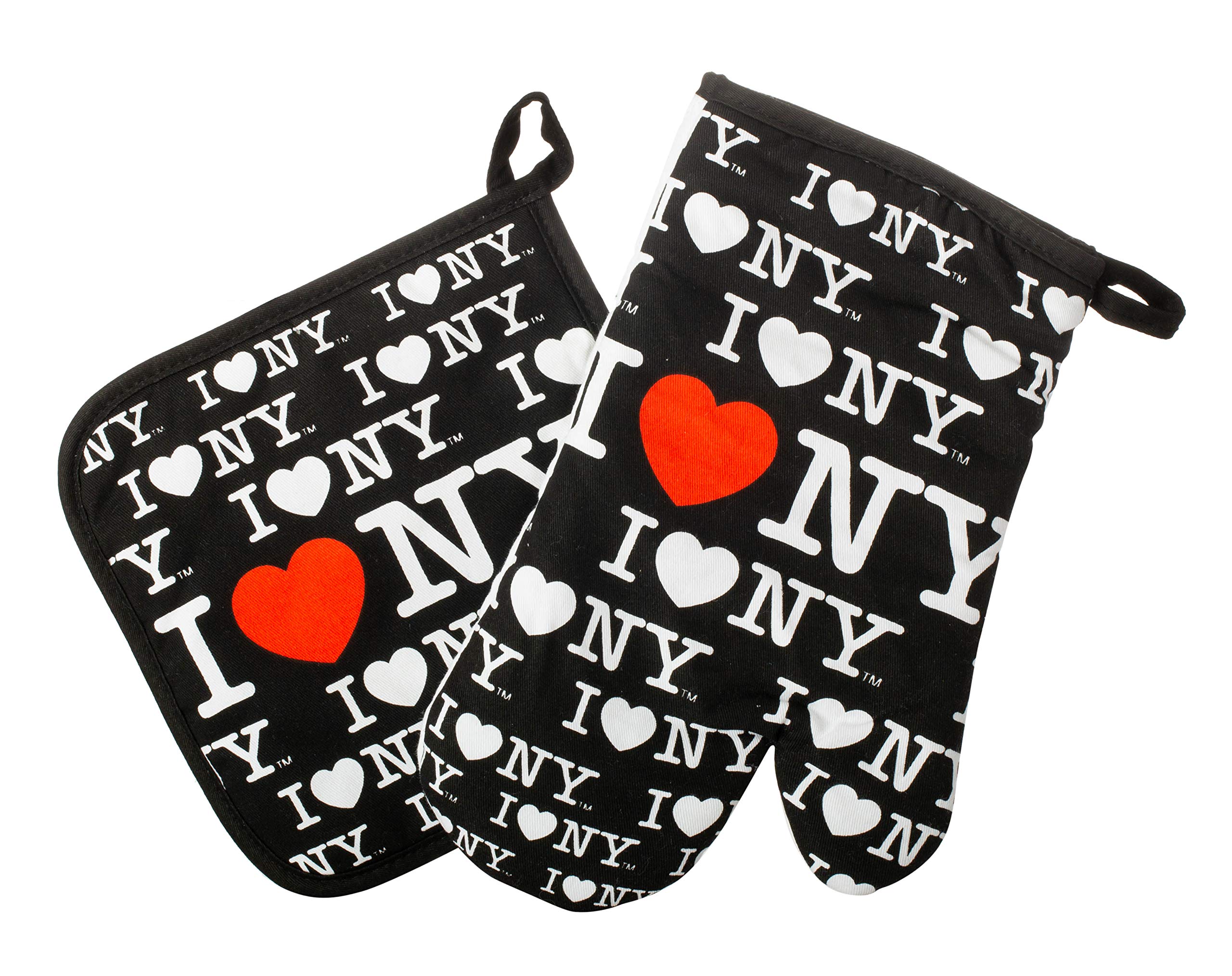 Artisan Owl Officially Licensed I Love New York Oven Mitt & Pot Holder Set