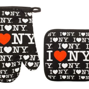 Artisan Owl Officially Licensed I Love New York Oven Mitt & Pot Holder Set