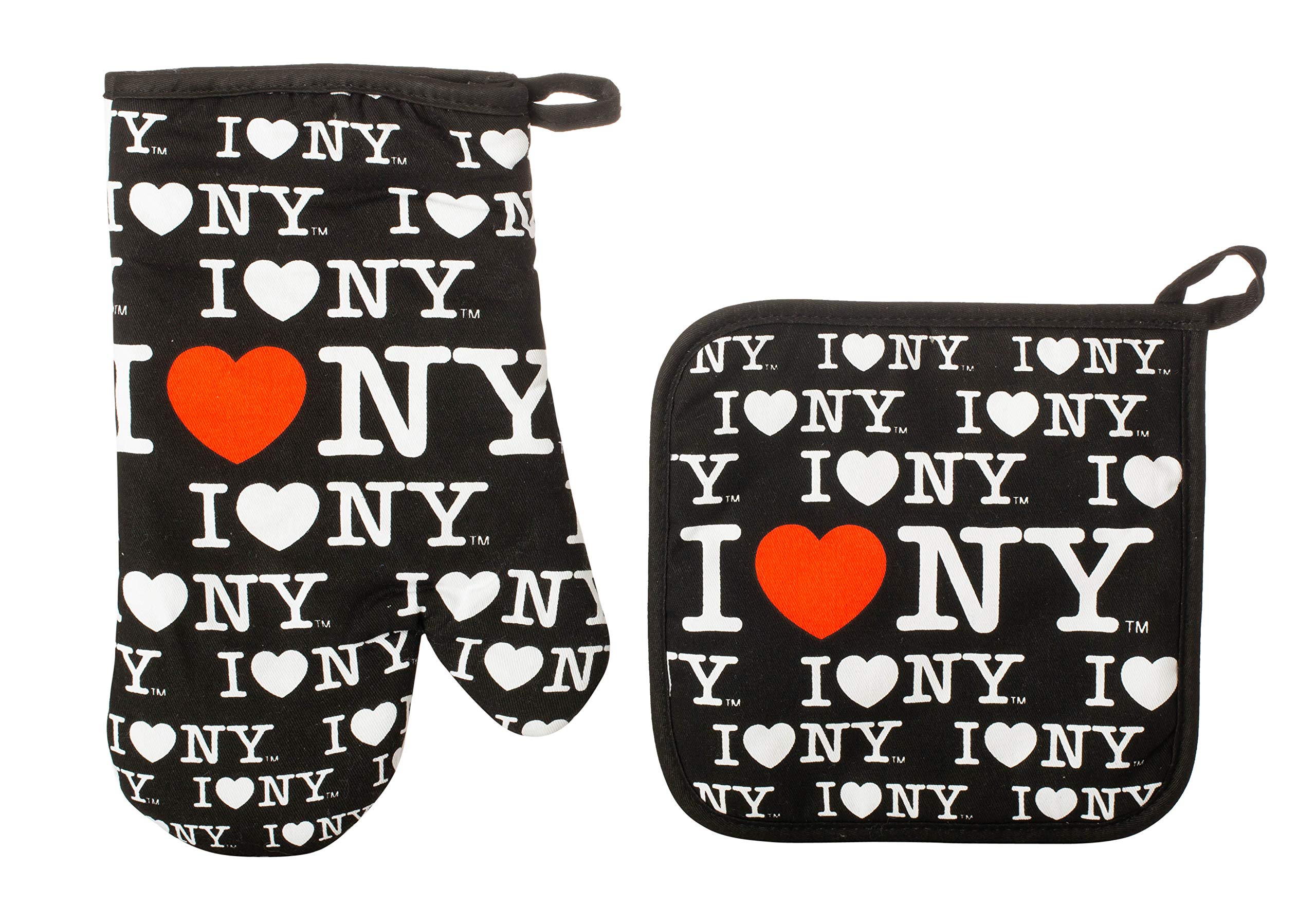 Artisan Owl Officially Licensed I Love New York Oven Mitt & Pot Holder Set