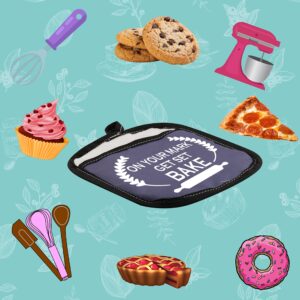 WCGXKO Baking Show Inspired Oven Pads Pot Holder with Pocket On You Mark Get Set Bake (Get Set Bake bl)