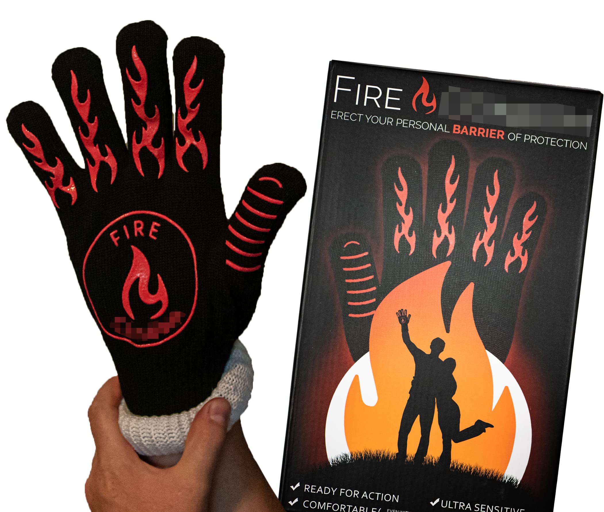 Fire Con Dumb Heat Resistant Glove - Hilarious Gift That Works - 932 Degrees Heat Resistant - Includes Heat Glove, Funny Box, and Instructions