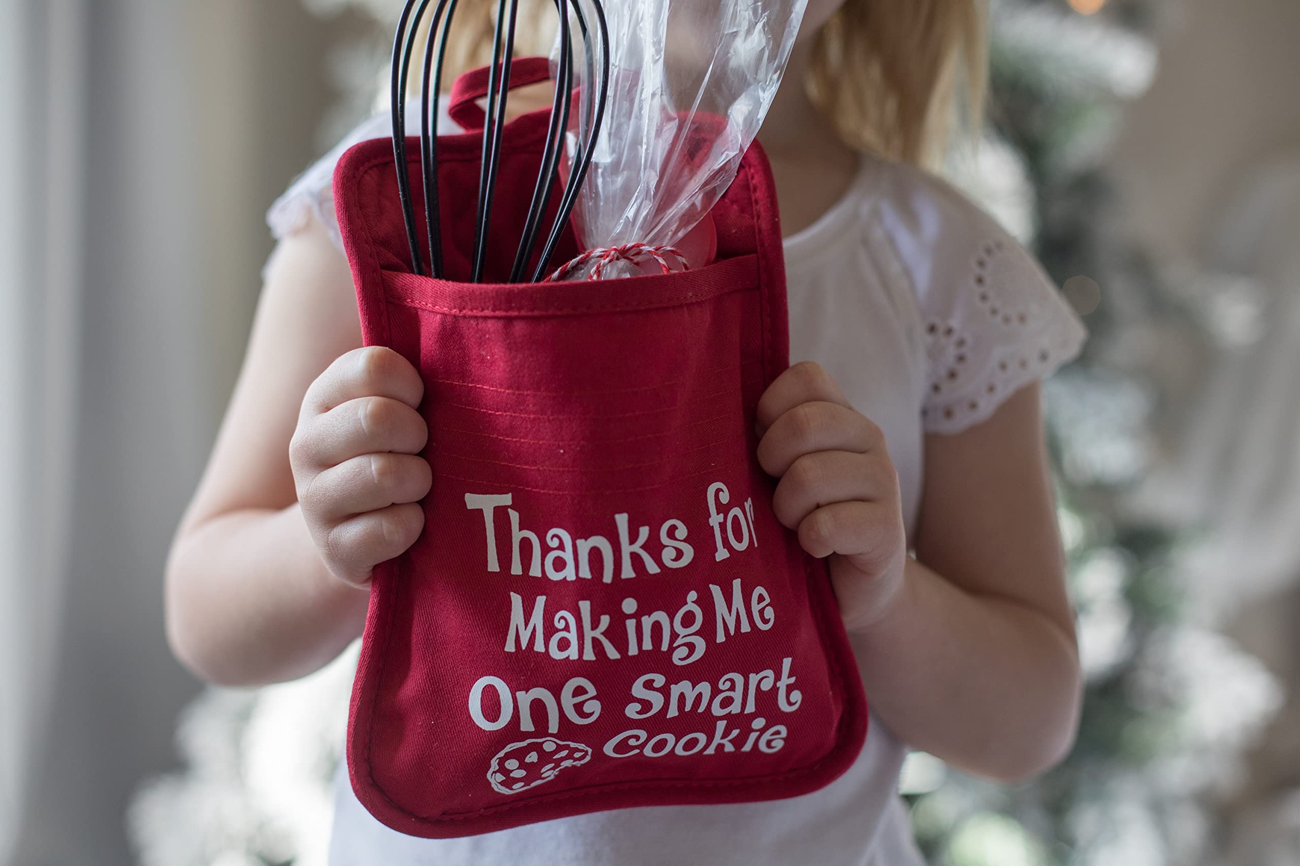 Teacher Appreciation Gift for Women - Thank You Present Potholder - One Smart Cookie Oven Mitt - Set of 2 (One Smart Cookie 3 pack)