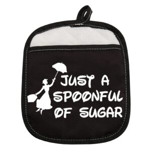 zjxhpo movie inspire gift just a spoonful of sugar pot holder baking hot pads pocket pot holder (spoonful of sugar)