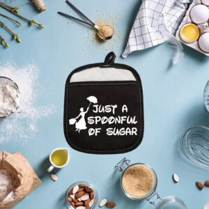 ZJXHPO Movie Inspire Gift Just A Spoonful of Sugar Pot Holder Baking Hot Pads Pocket Pot Holder (Spoonful of Sugar)