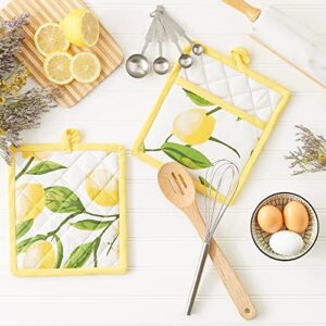 DII Lemon Bliss Kitchen Collection, Potholder Set