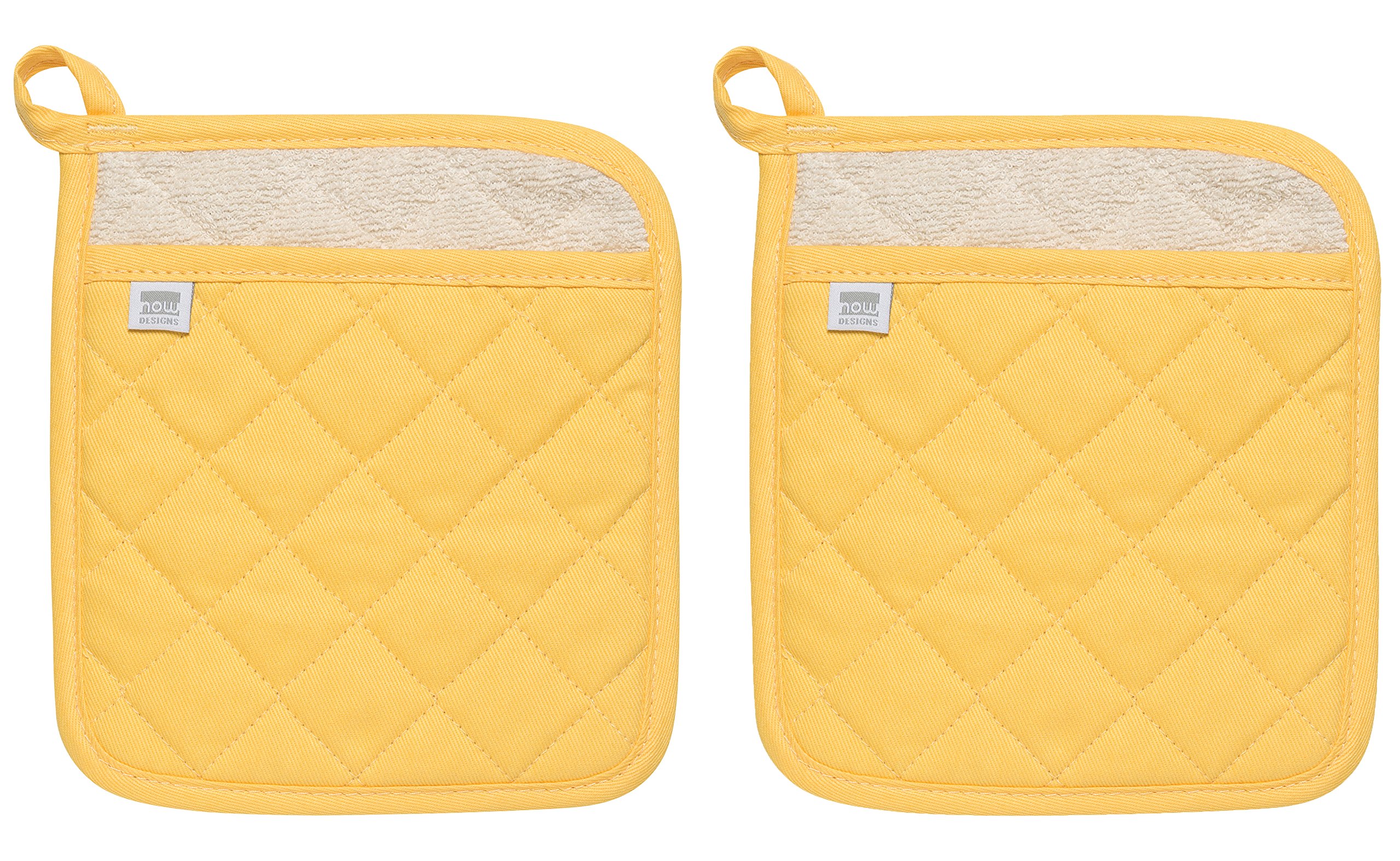 Now Designs 506535 Superior Potholders, Set of Two, Lemon 2 Count