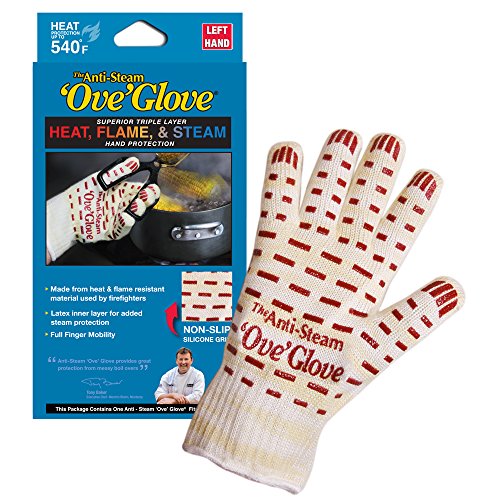 ‘Ove’ Glove, Anti-Steam, Hot Surface Handler Oven Mitt/Grilling Glove, Left Hand, Perfect for Kitchen/Grilling, 540 Degree Resistance, As Seen On TV Household Gift