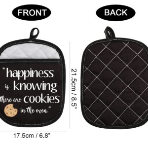 Cookie Lover Gift Happiness is Knowing There are Cookies in The Oven Pot Holder with Pocket (Cookies Oven)