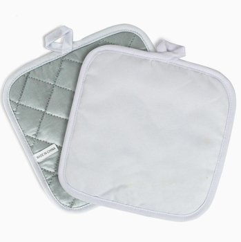 Square Blank Oven Mitts Sublimation Slim Set 6 Pieces Heat Thermal Transfer Polyester Pot Holder Kitchen cookware Dinning