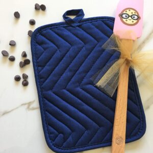 Teachers Gift for Women, Appreciation Week Pot Holder, One Smart Cookie Thank You Present Potholder - Set of 2 Blue