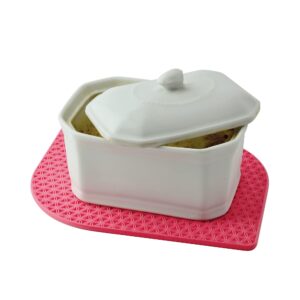 Charles Viancin - Honeycomb Silicone Pot Holder - Withstands Temperatures up to 220°C / 428°F - BPA-Free, Plastic Free, Food-Grade Silicone - Dishwasher Safe - Black