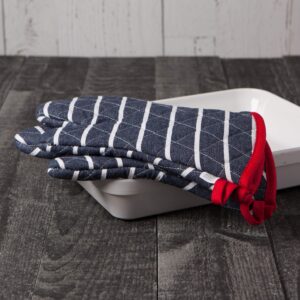 Now Designs Basic Oven Mitt, Butcher Stripe - 6.5 x 13 in | Set of 2