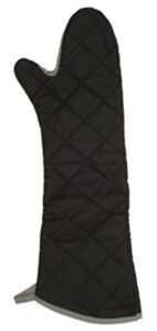 ritz cl2px24elbkbk flame-resistant pyrotex oven mitt, 24", black, pair