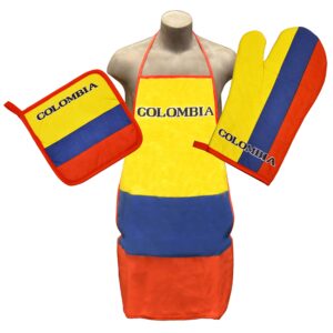 Colombia Kitchen & BBQ SetNew with Apron, Oven-mitt & Pot-holder