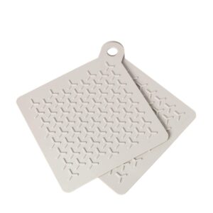 blomus flip silicone potholder - 2-pack - moonbeam/cream