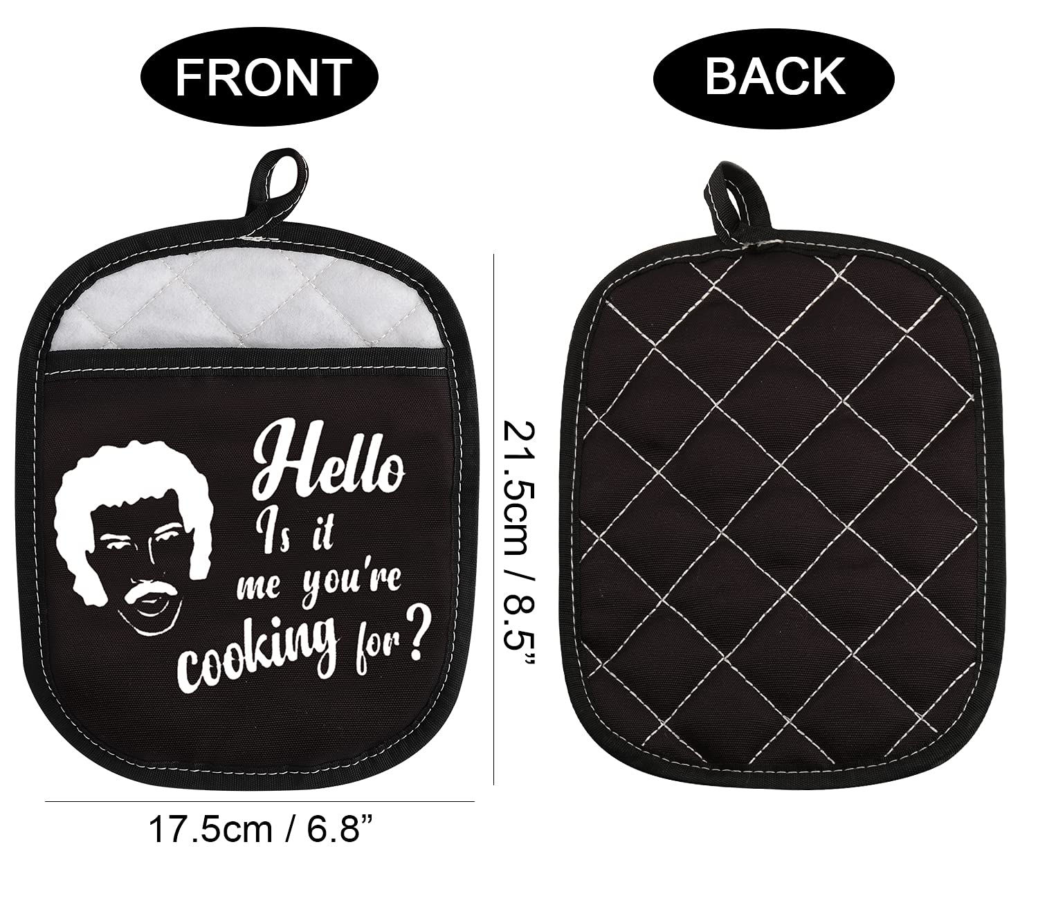 Novelty Inspired Baker Gift Hello is It Me You’re Cooking for Oven Pads Pot Holder with Pocket (You're Cooking for)