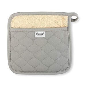 williams-sonoma striped potholder, drizzle grey