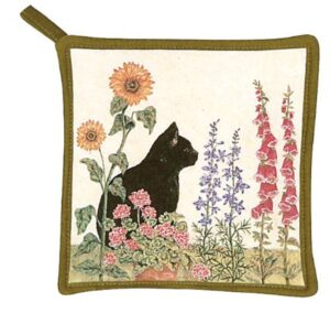 alice's cottage ac2114 black cat pot holder