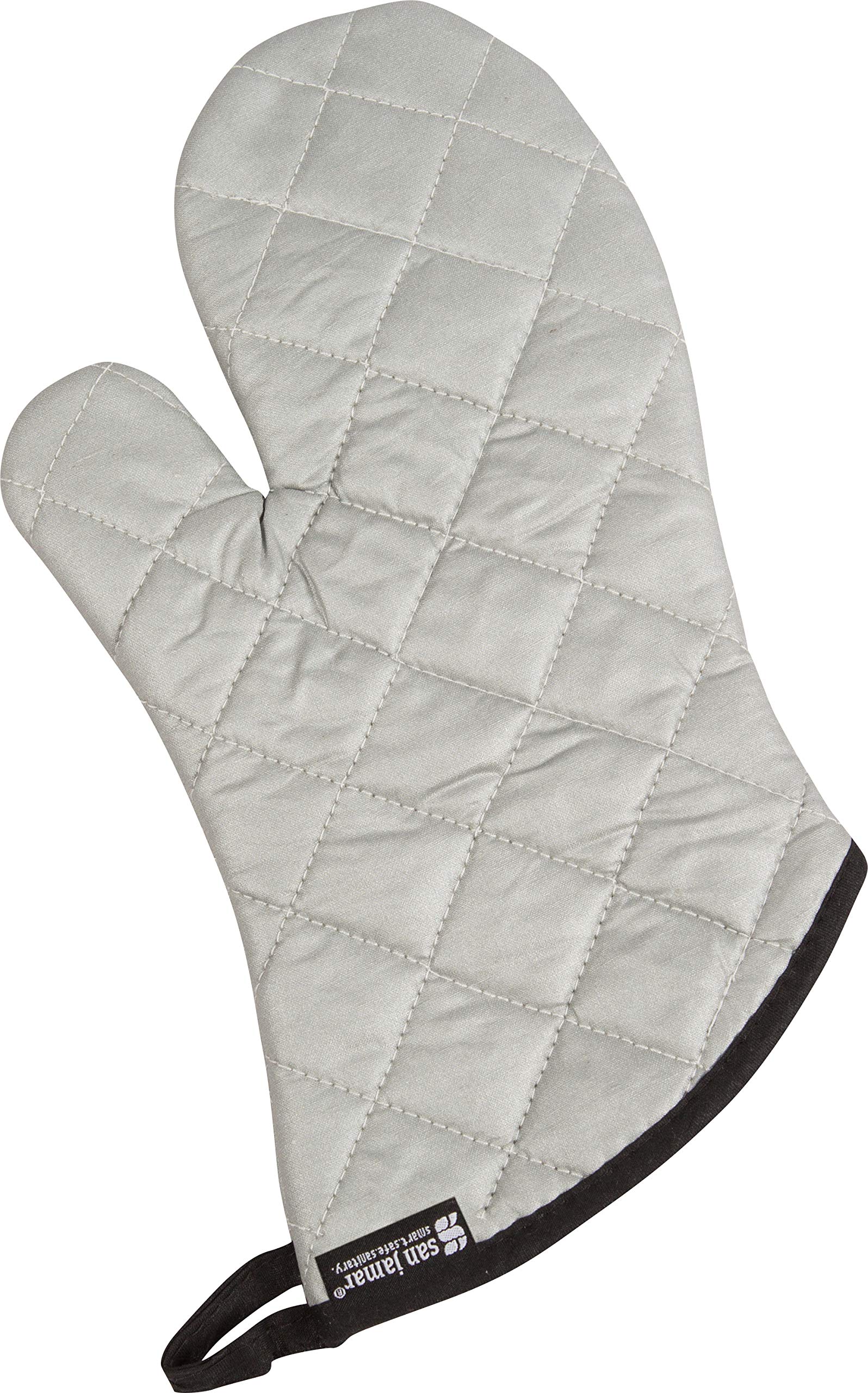 San Jamar 801SG15 Silicone Temperature Protection Oven/Freezer Mitt, 15" Length, Silver