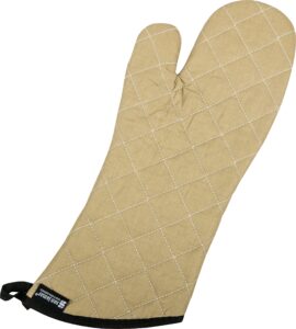 san jamar 811tg17 bestan temperature protection oven mitt, 17" length, tan