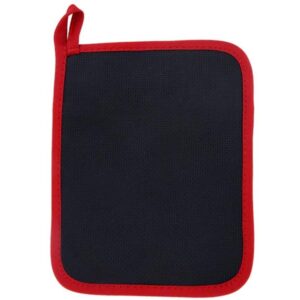 Home Collection Red Polyester/Rubber Pot Holder, 2 Pack - Heat Resistant, Non-Slip Grip, Hanging Loop - Ideal for Handling Hot Kitchen Items