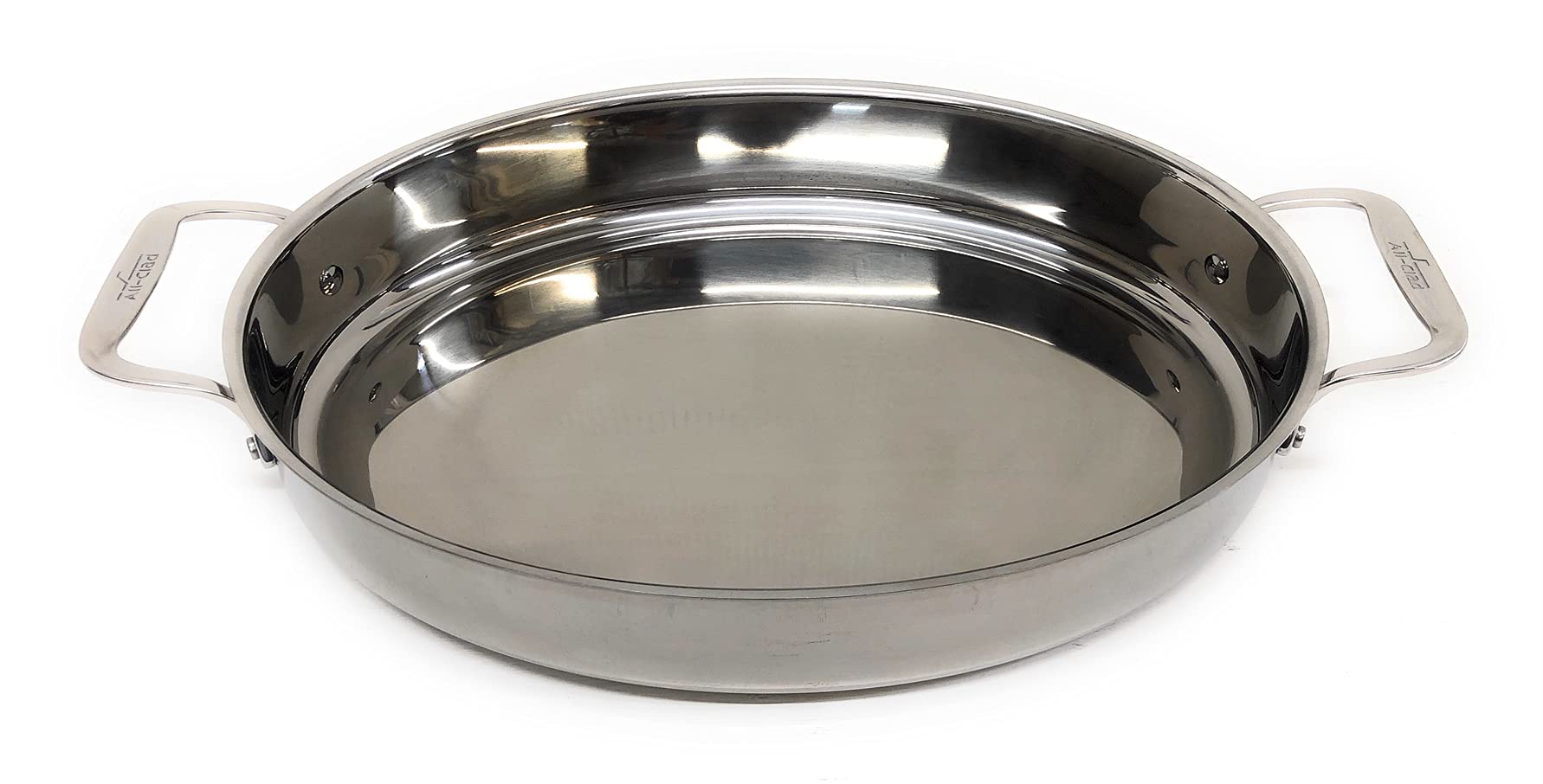 All-Clad Stainless Steel 15" Oval Baker with Pot Holders