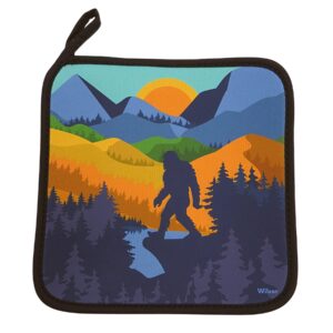 wilcor be outdoors bigfoot pot holder neoprene sasquatch sunset 8 inches