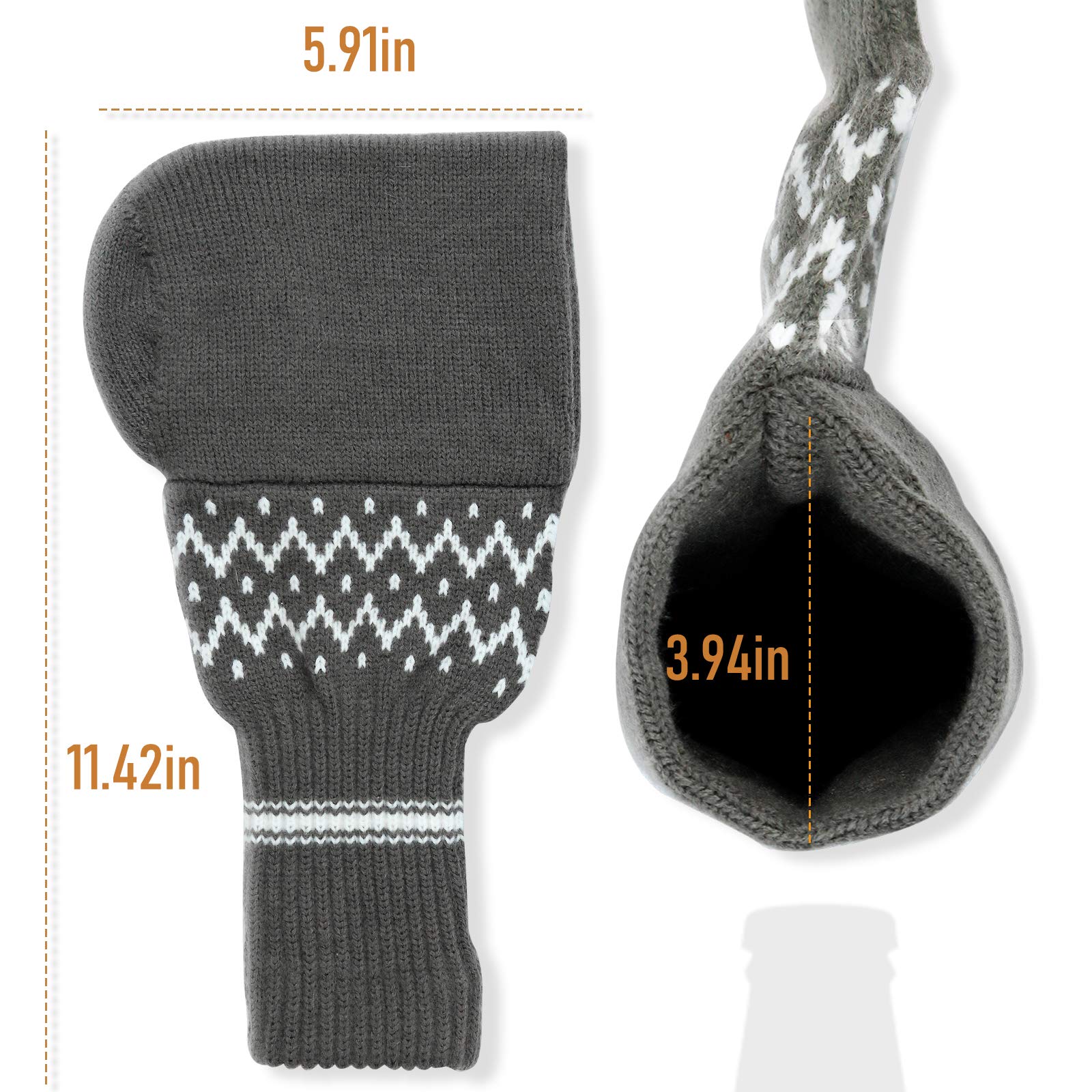 Natheeph Beer Mitt Beer Mitten Gloves Insulating Knit Mitt Knit Stitched Drink Mitt Holder Keeps Your Hand Warm (Black)