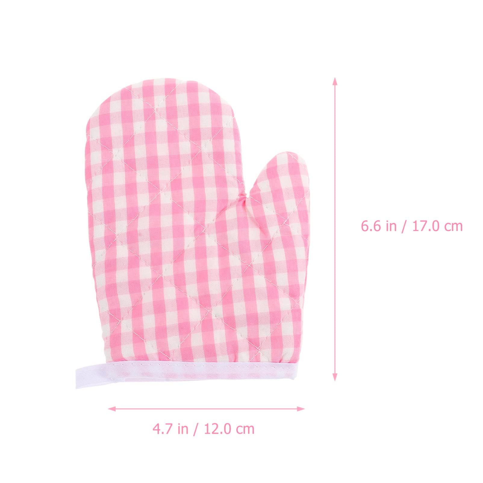 UPKOCH Kitchen Gloves 2Pcs Kids Baking Gloves Kids Oven Mitts Kitchen Heat Resistant Microwave Gloves for Children Play Cooking Baking Kitchen Farmhouse Restaurant Pink Kids Baking Gloves